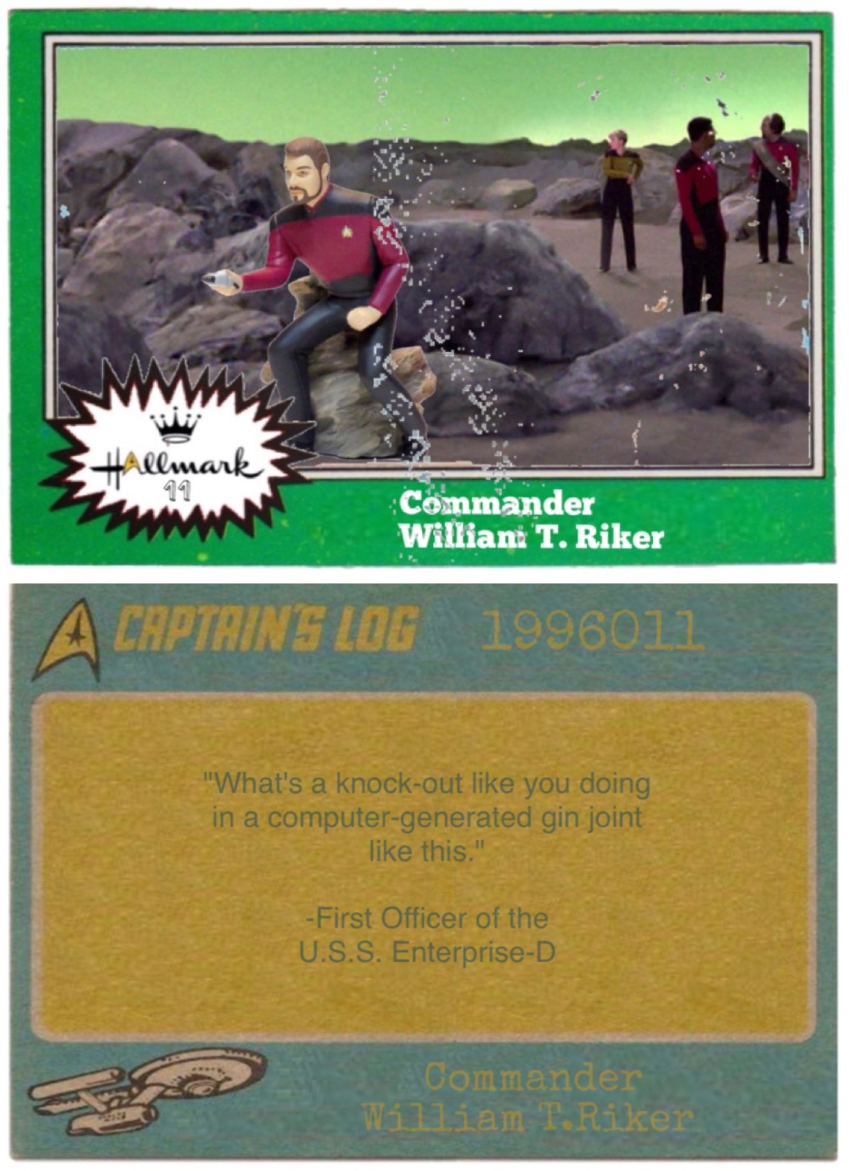 Trading Card #11: Commander William T. Riker | Hallmark Star Trek Ornaments