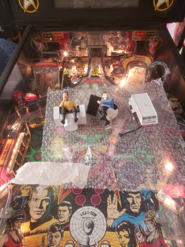 Pinball Machine Modified With Ornaments | Hallmark Star Trek Ornaments