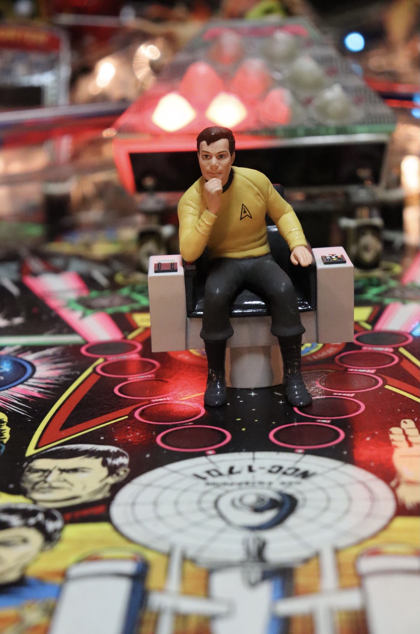 Pinball Machine Modified With Ornaments | Hallmark Star Trek Ornaments