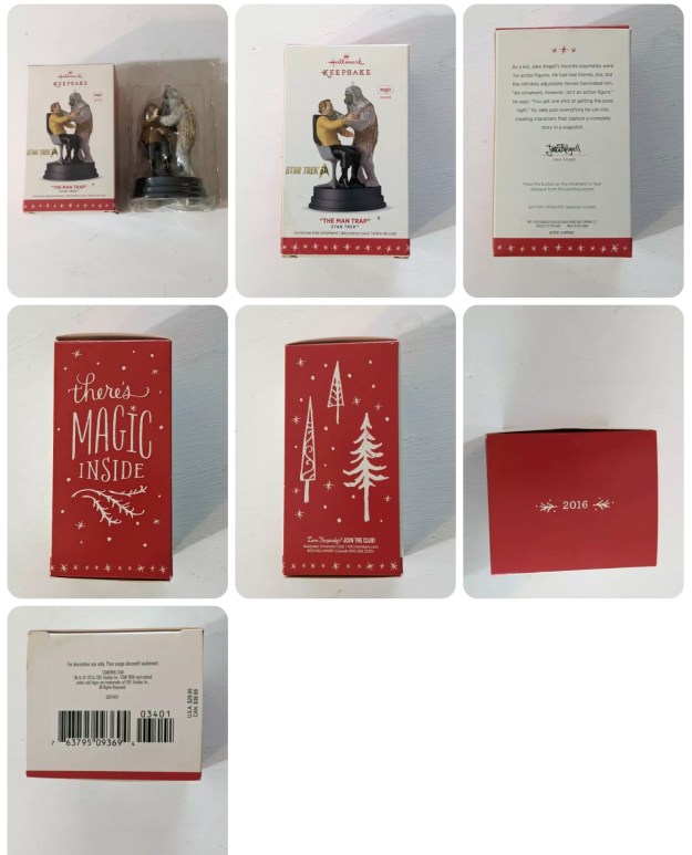 77) 2016 STAR TREK™ “The Man Trap” Kirk and Salt Monster Ornament With ...