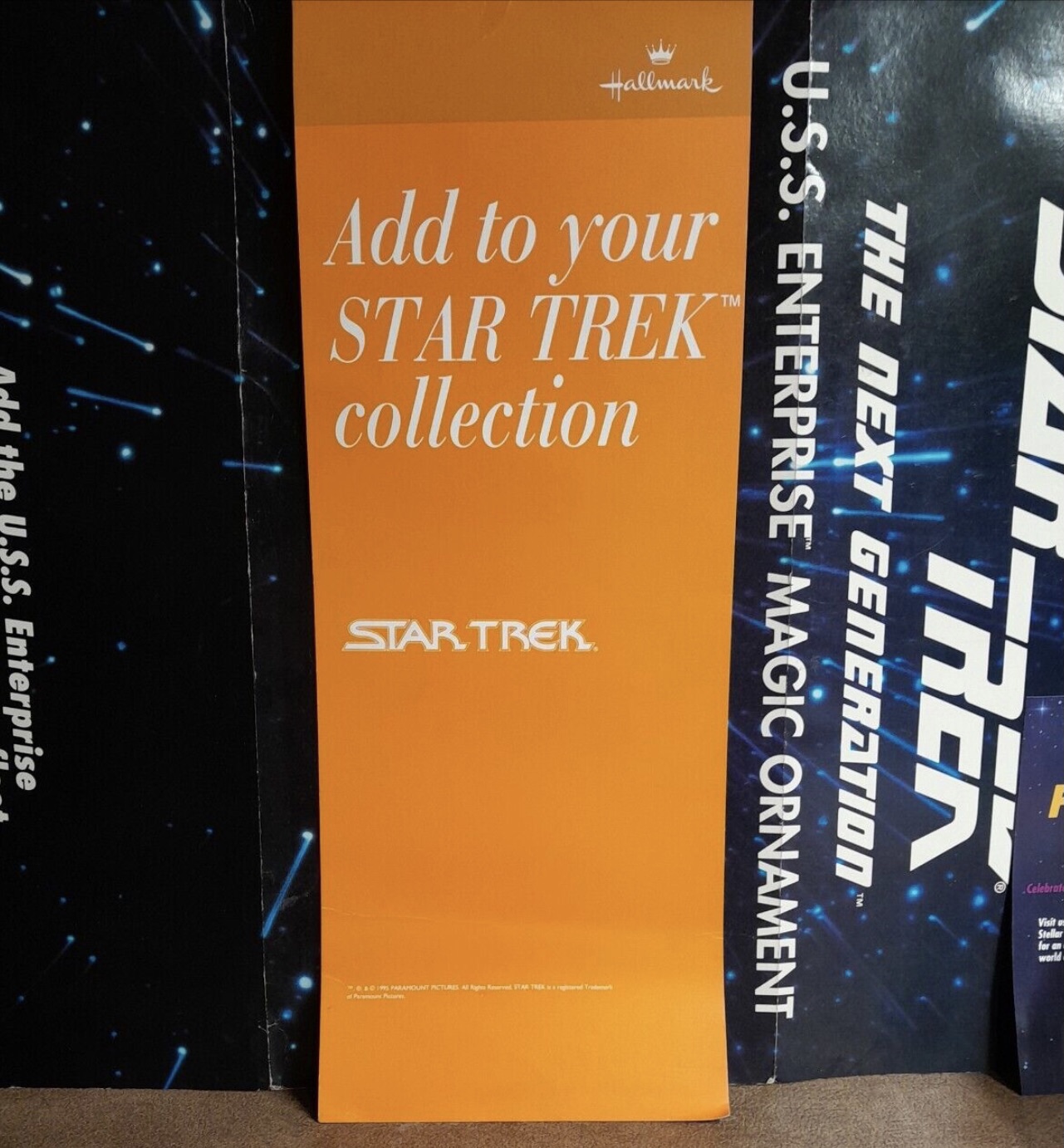1995 8” x 21” Sign | Hallmark Star Trek Ornaments
